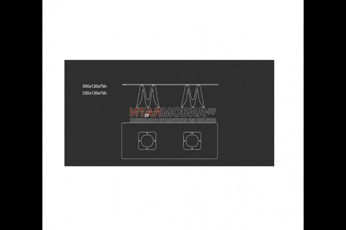 Стол Lambda Two Bases от производителя элитной мебели Sovet, Италия для дизайнерских интерьеров ...